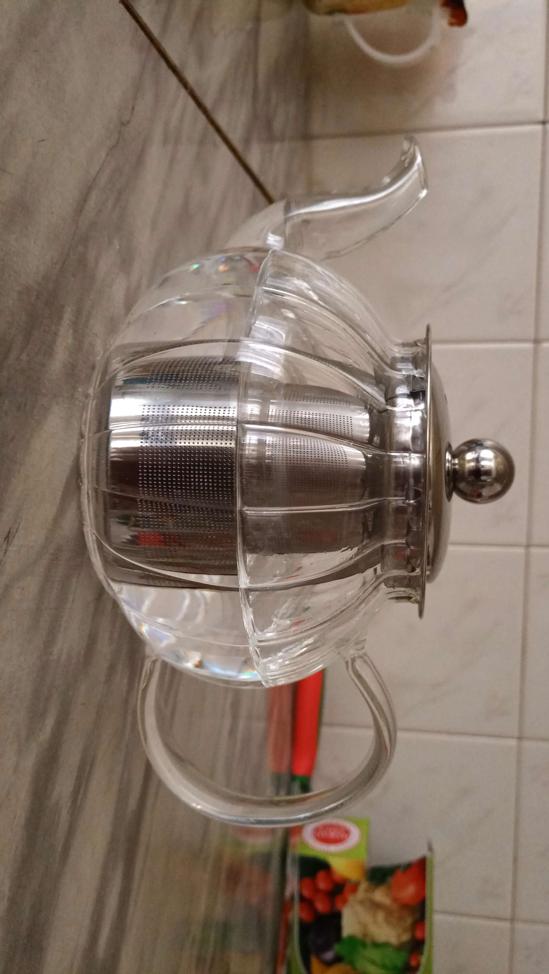 Чайник заварочный «Диана», 600 мл, металлическое сито, стекло (3600705 ...